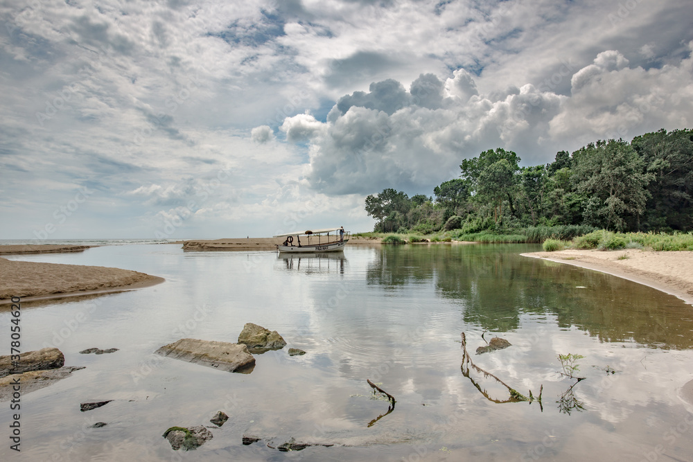 The mouth of the Kamchia river, as viewed from the south from the ...