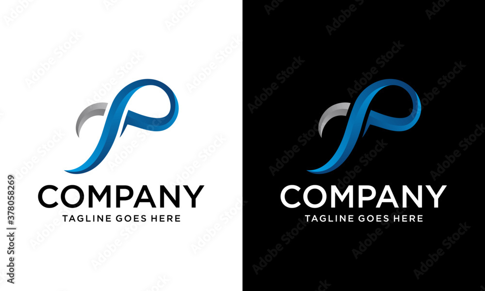 Letter P Infinity logo,loops,Vector Logo template Stock Vector | Adobe ...