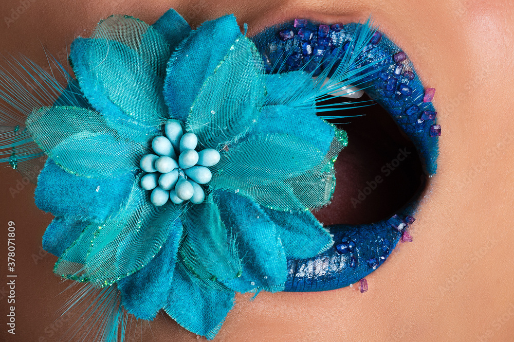 flower lips Stock Photo | Adobe Stock