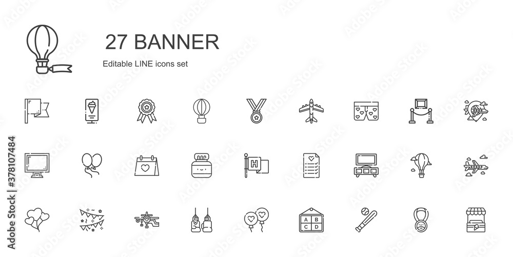 banner icons set Stock Vector | Adobe Stock
