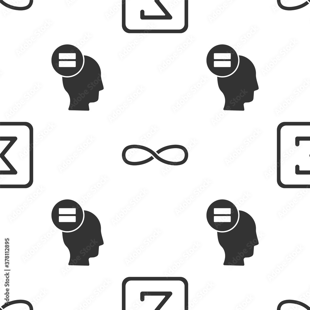 Set Sigma symbol, Infinity and Calculation on seamless pattern. Vector ...