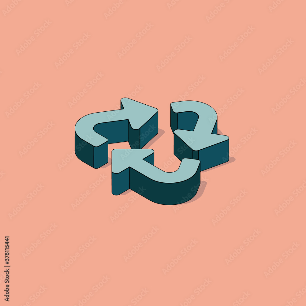 Isometric geometry of the Stop Plastic Pollution, global warming ...