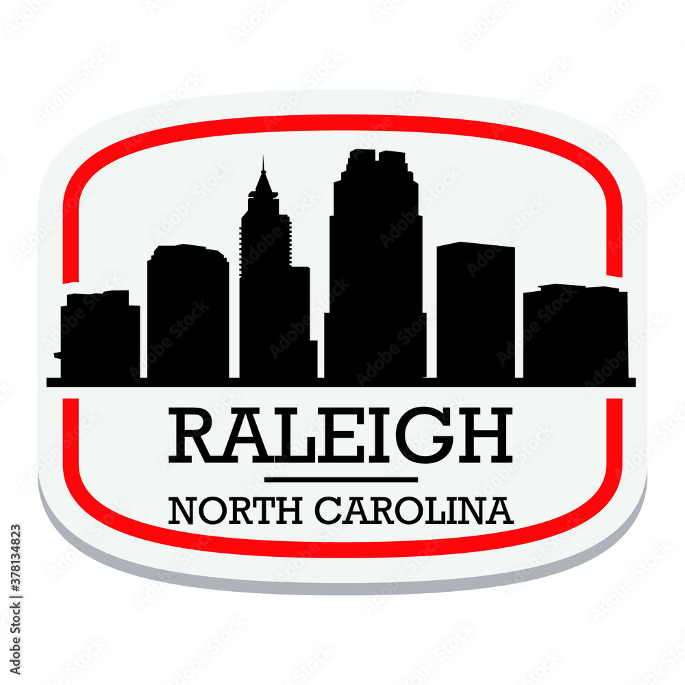 Raleigh North Carolina Label Stamp Icon Skyline City Design Tourism ...