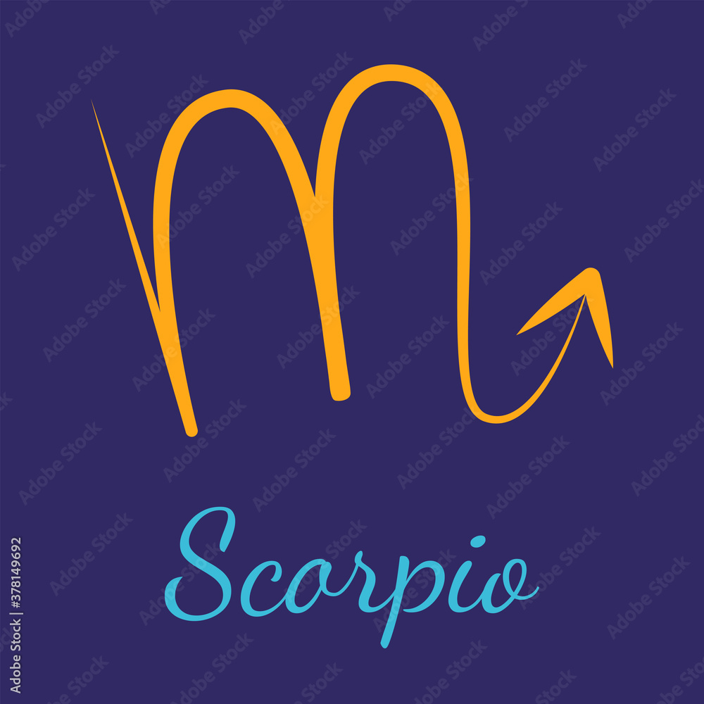 Scorpio vector zodiac icon. Astrological signs with name. Graphic ...
