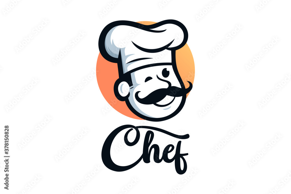 Chef restaurant logo design illustrations Stock Vector | Adobe Stock