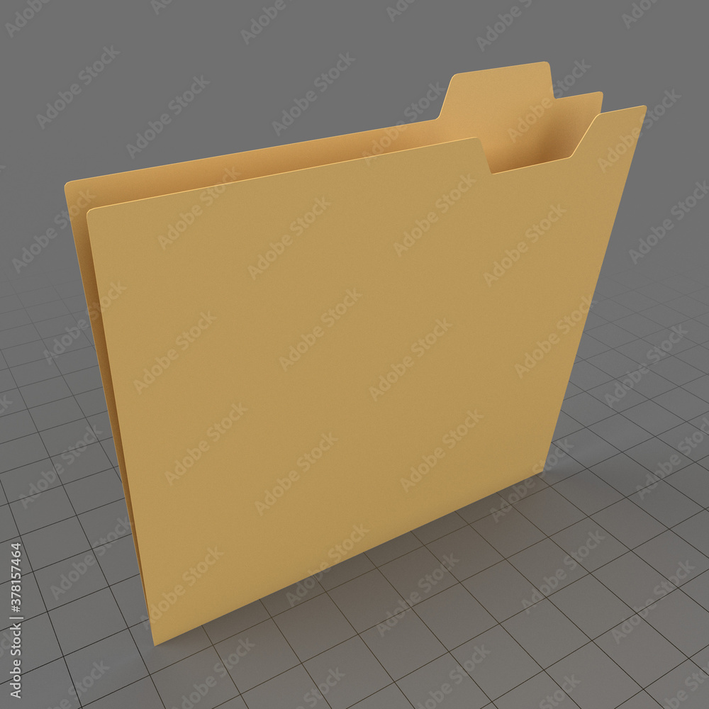 Manila folder Stock 3D asset | Adobe Stock