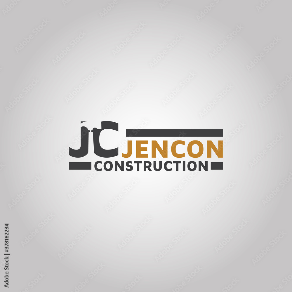 Letter JC & Construction logo design idea | stock.adobe Stock Vector ...