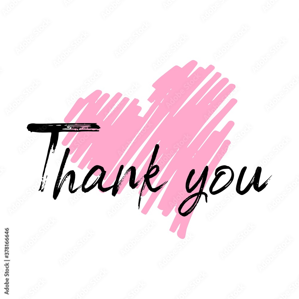 Thank You Card. Hand Written Lettering for Title, Heading, Photo ...