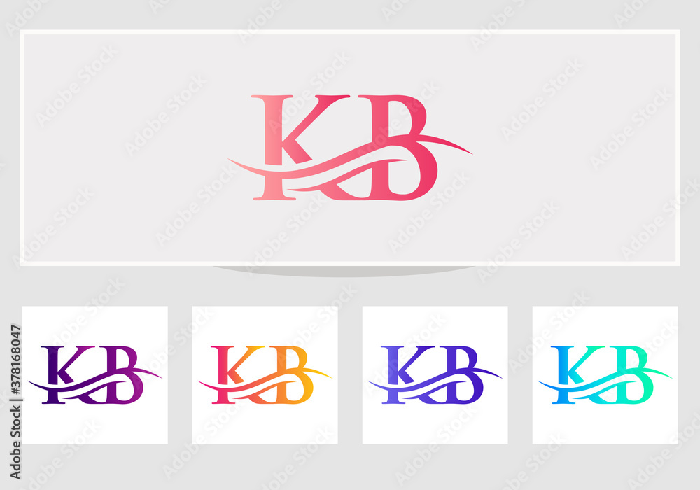 Initial KB Logo for luxury branding. Elegant and stylish design for ...