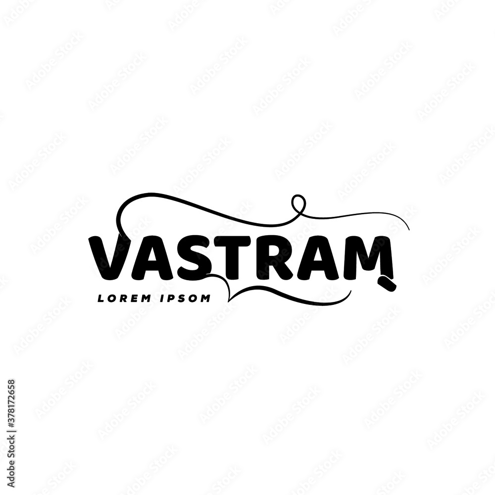 Vastram typo logo. Vastram is a Sanskrit word it means garment. Stock ...