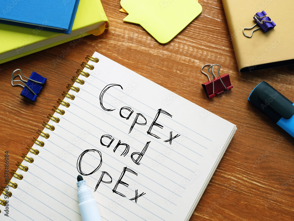 CapEx and OpEx is shown on the conceptual business photo Stock Photo ...