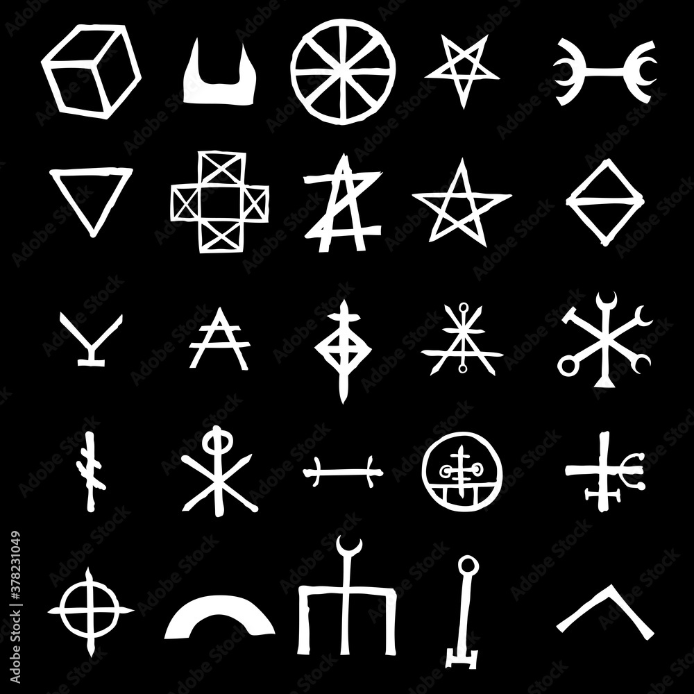 Wiccan symbols imaginary cross symbols, inspired by antichrist ...