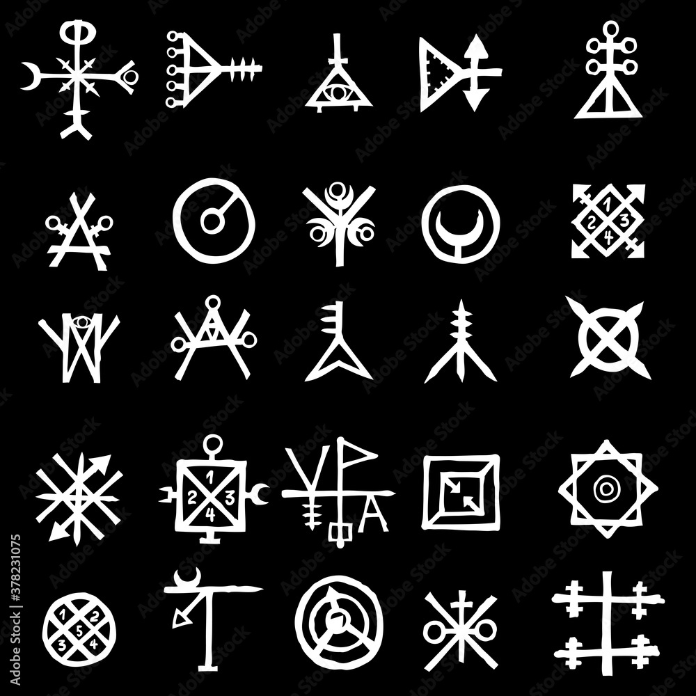 Wiccan symbols imaginary cross symbols, inspired by antichrist ...