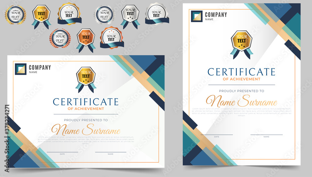 Best award certificate, Abstract template for certificates with stomps ...