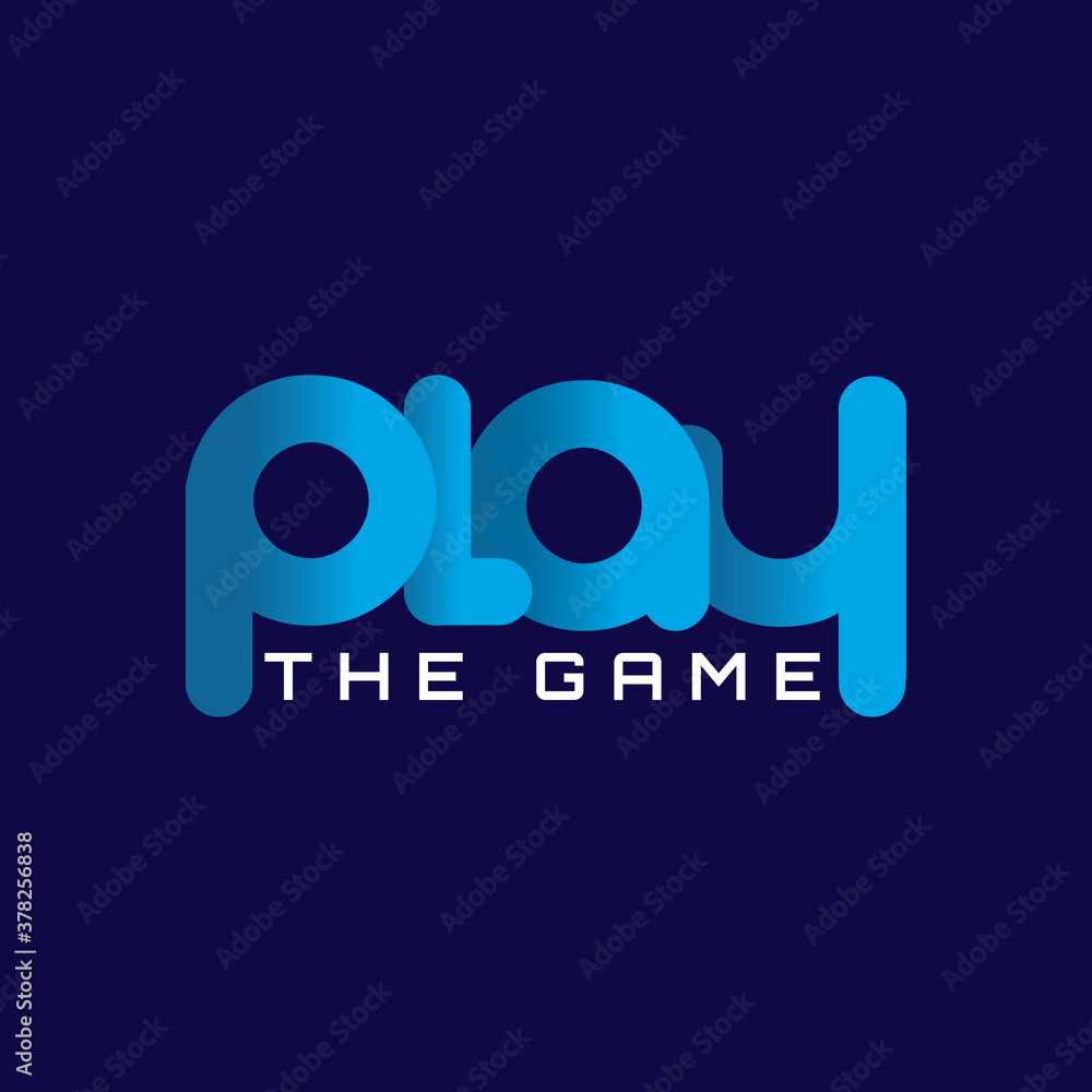 modern playful pLay Lettering Typography logo design vector ...