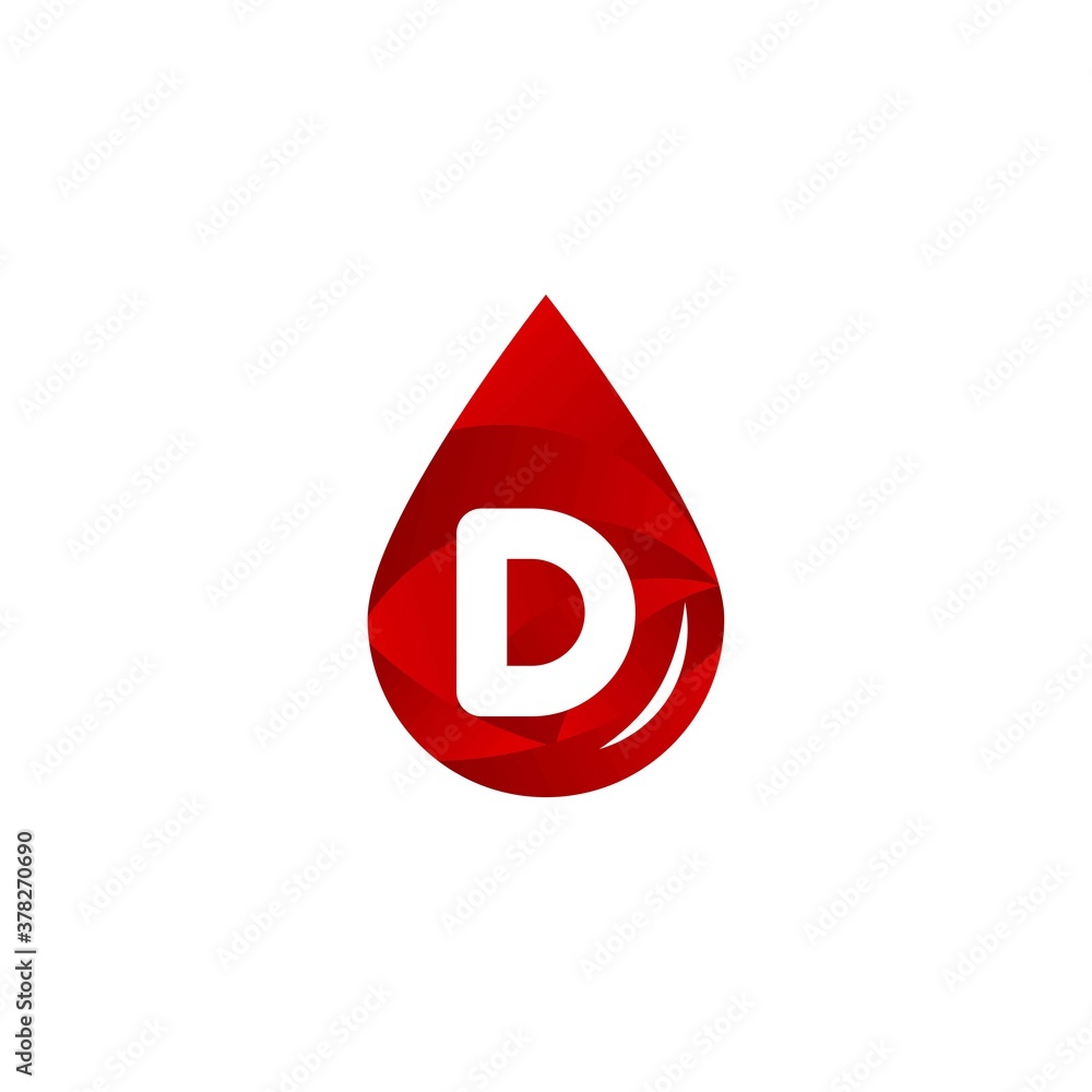 d letter blood logo design.World Blood Donor Day vector background ...