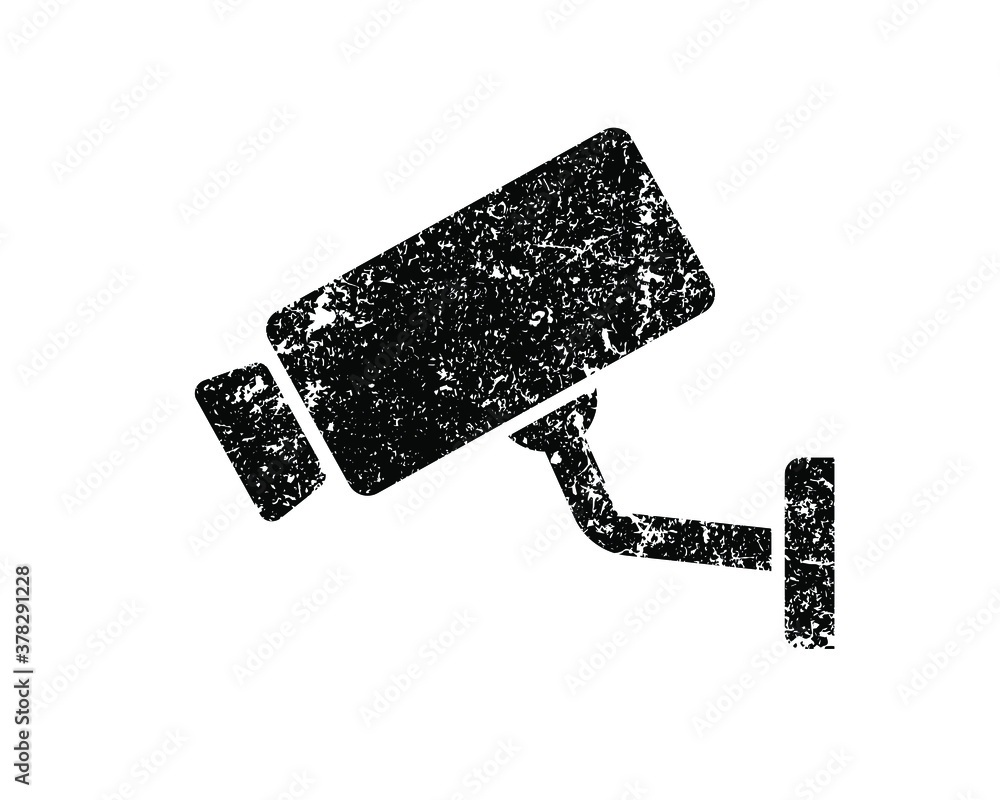 Security camera symbol icon. Fixed CCTV camera logo sign shape. Vector ...