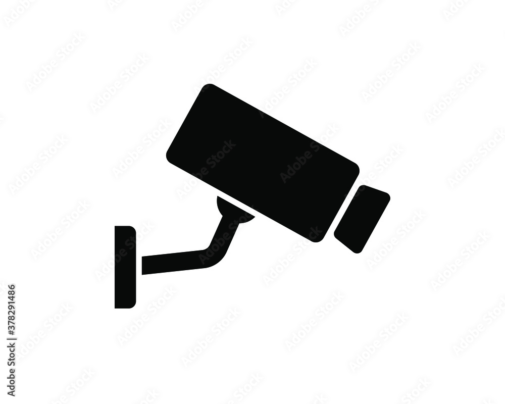 Security camera symbol icon. Fixed CCTV camera logo sign shape. Vector ...