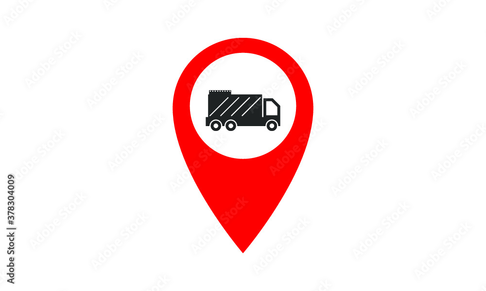 delivery map pointer icon on white background, vector symbol Stock ...