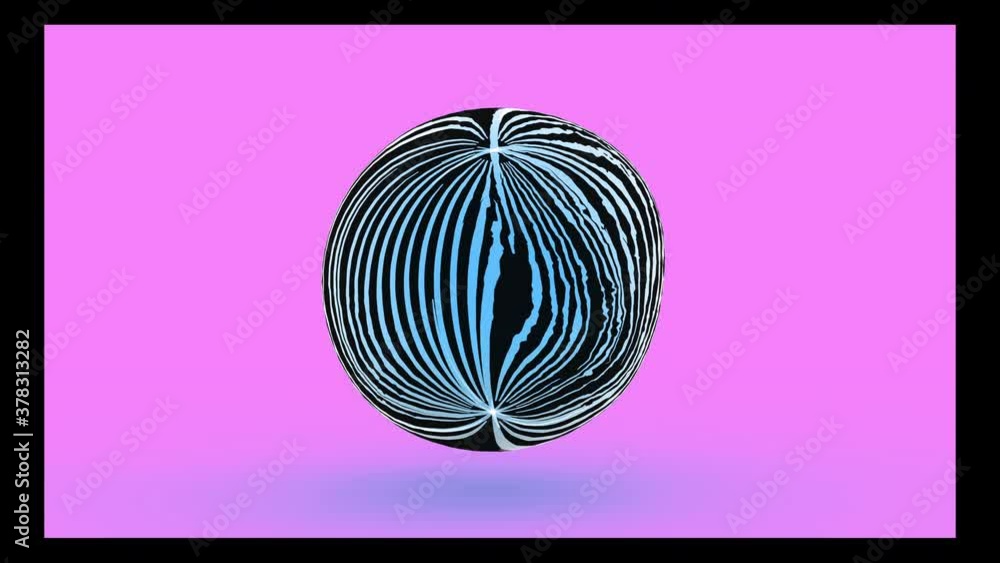 blue sphere stripes reshape on purple background abstract 3d design ...