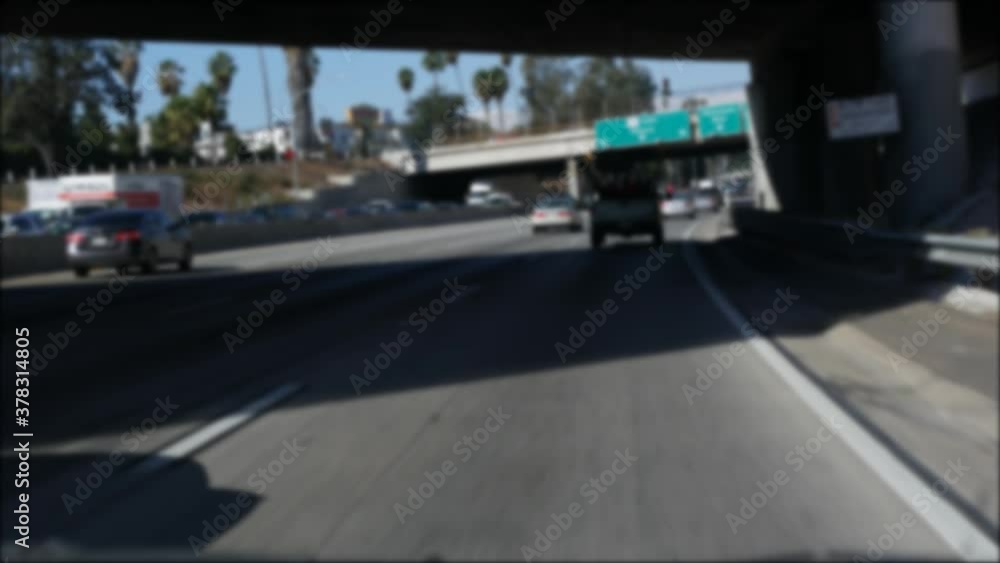 Vidéo Stock Driving on intercity freeway in Los Angeles, California USA ...