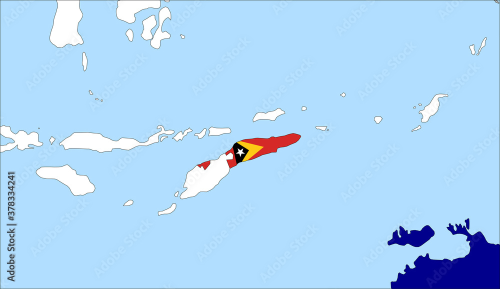 Vetor de Center the map of East Timor. Vector maps showing East Timor ...