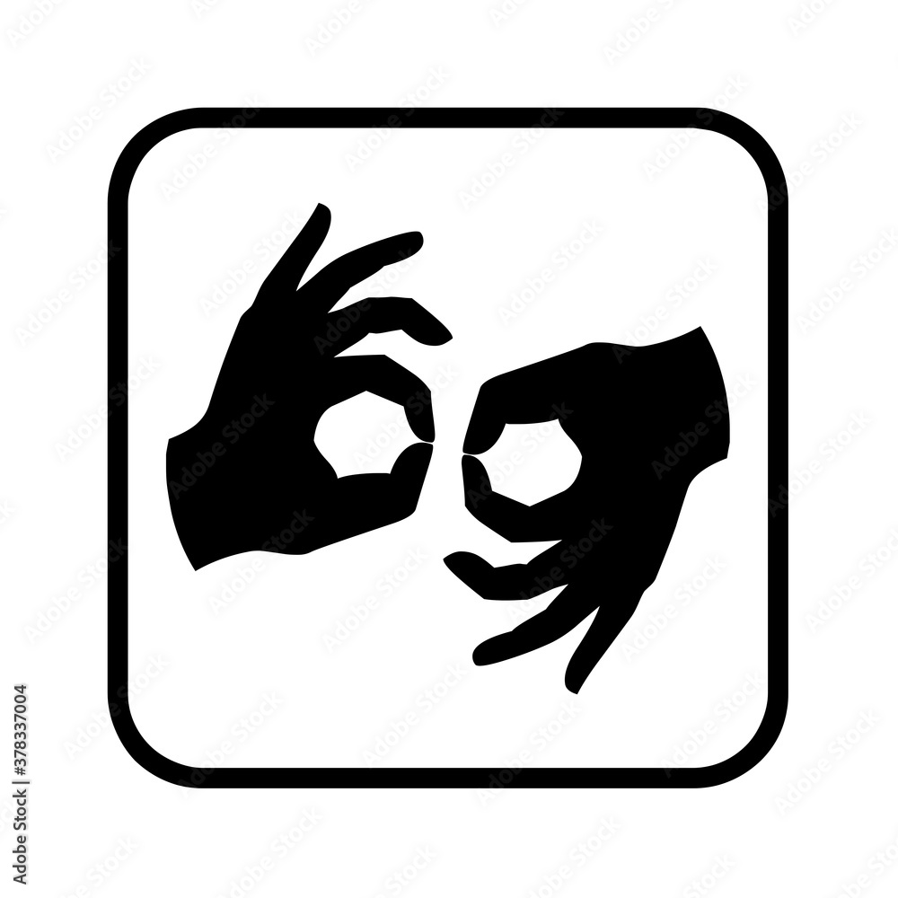 Sign language symbol illustration Stock Illustration | Adobe Stock