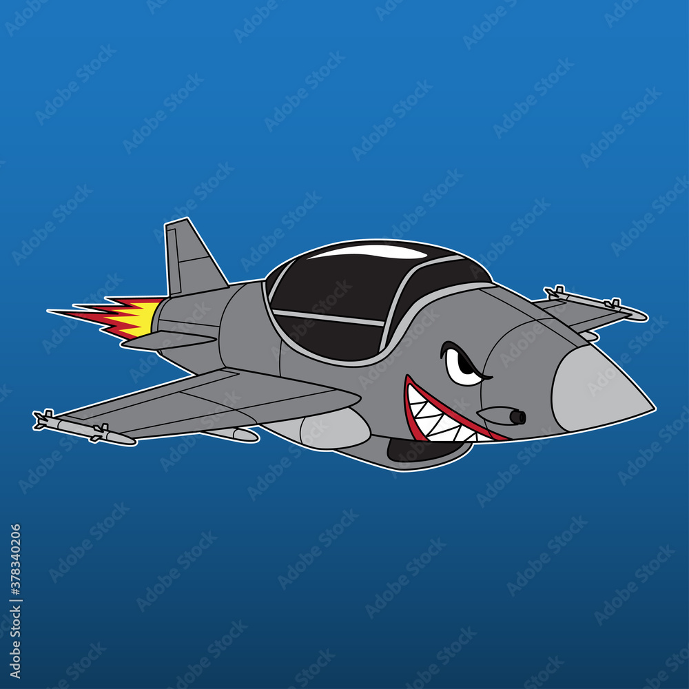 Cartoon jet vector illustration Stock Vector | Adobe Stock
