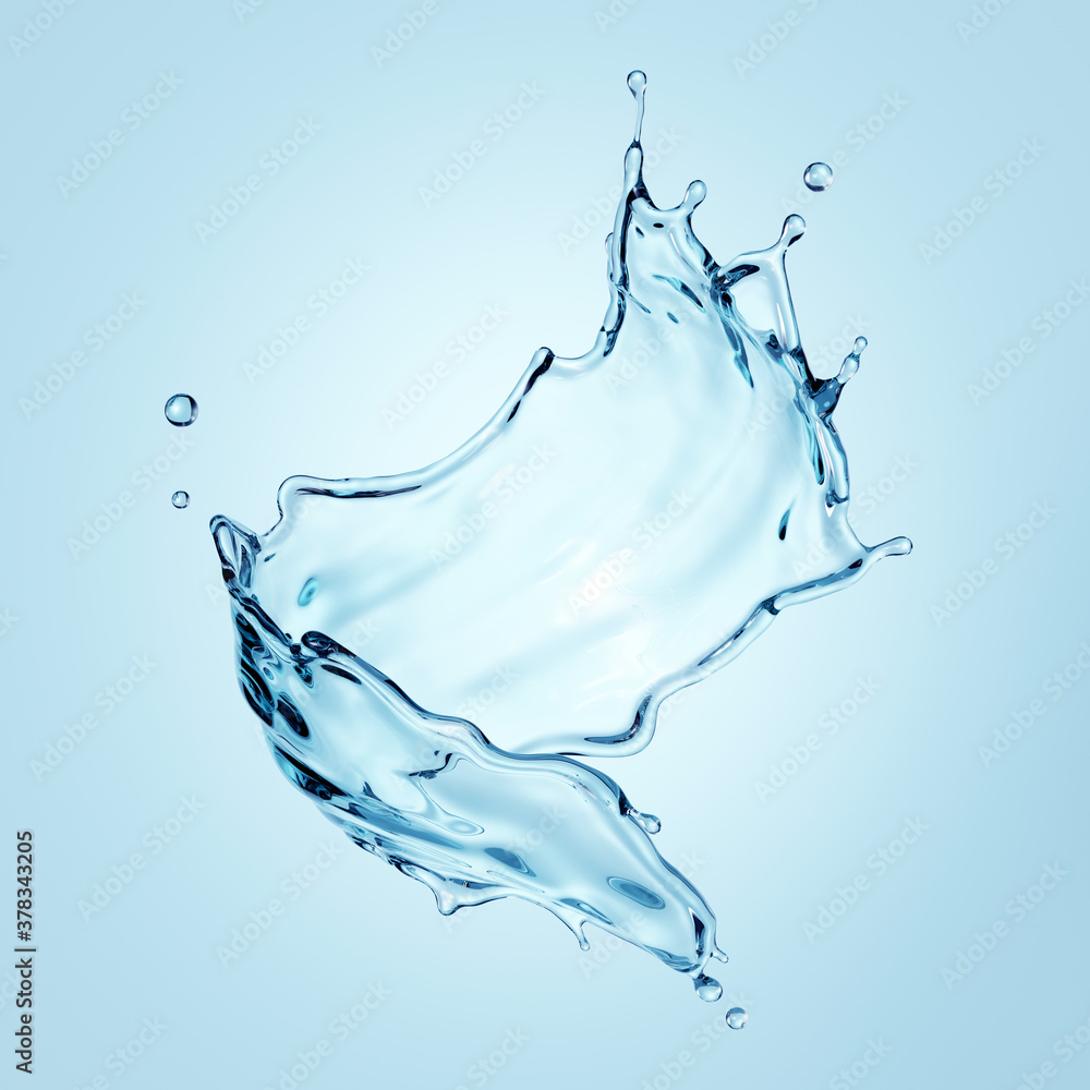 3d render, water splash, translucent liquid, splashing wave clip art ...