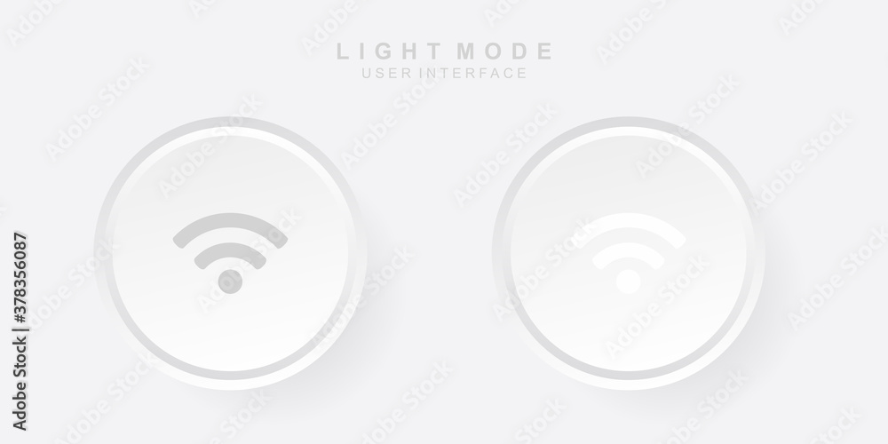 Vetor de Simple Creative Wifi User Interface in Neumorphism Design ...