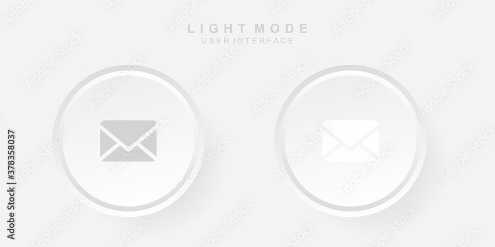 Simple Creative Email User Interface in Neumorphism Design. Simple ...