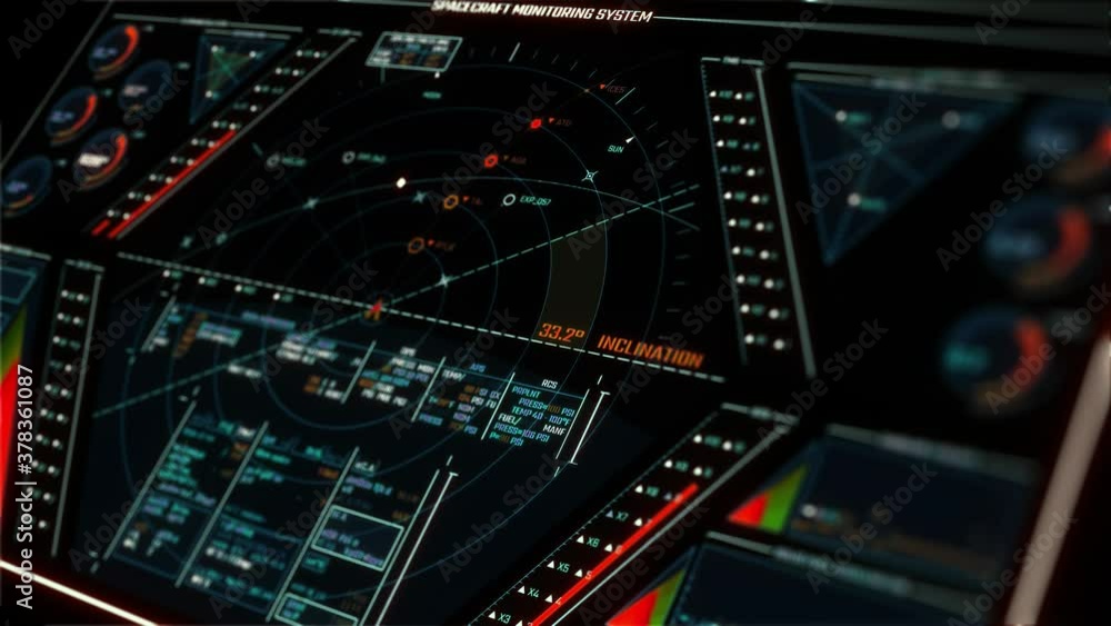 Vidéo Stock Futuristic interface/Radar/Digital perspective screen/Ultra ...