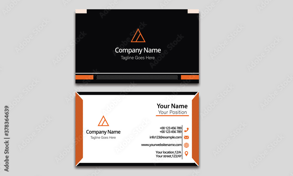 Business Card with Graphic Elements Stock Vector | Adobe Stock