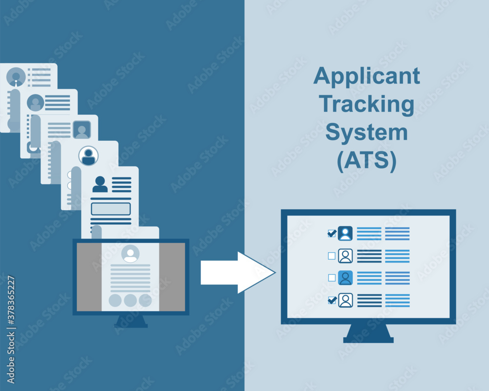 resumes transform with ATS (Applicant tracking system) vector Stock ...