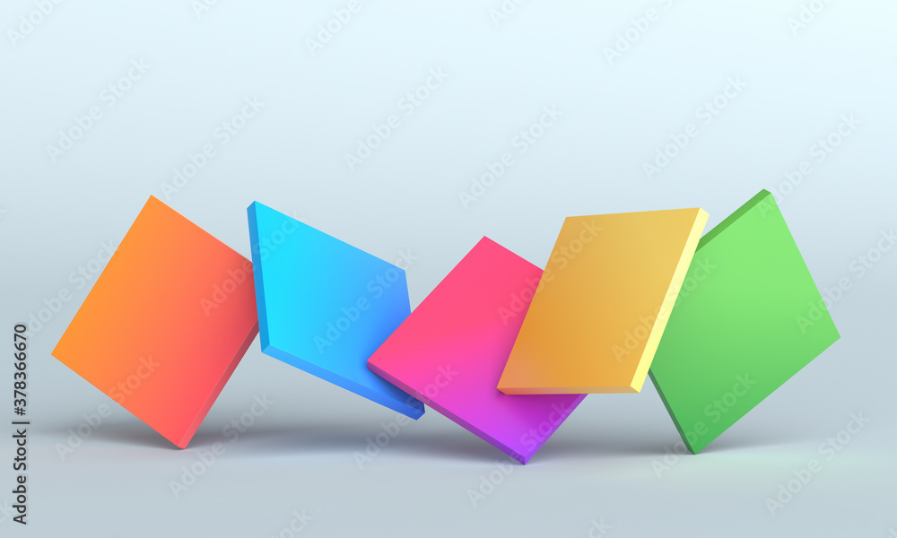 Abstract 3d render, background design with colorful squares Stock ...