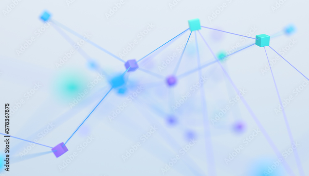 Abstract 3d render, network concept, background design Stock ...