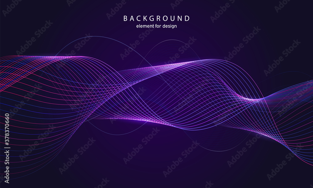 Abstract wave background. Element for design. Digital frequency track ...