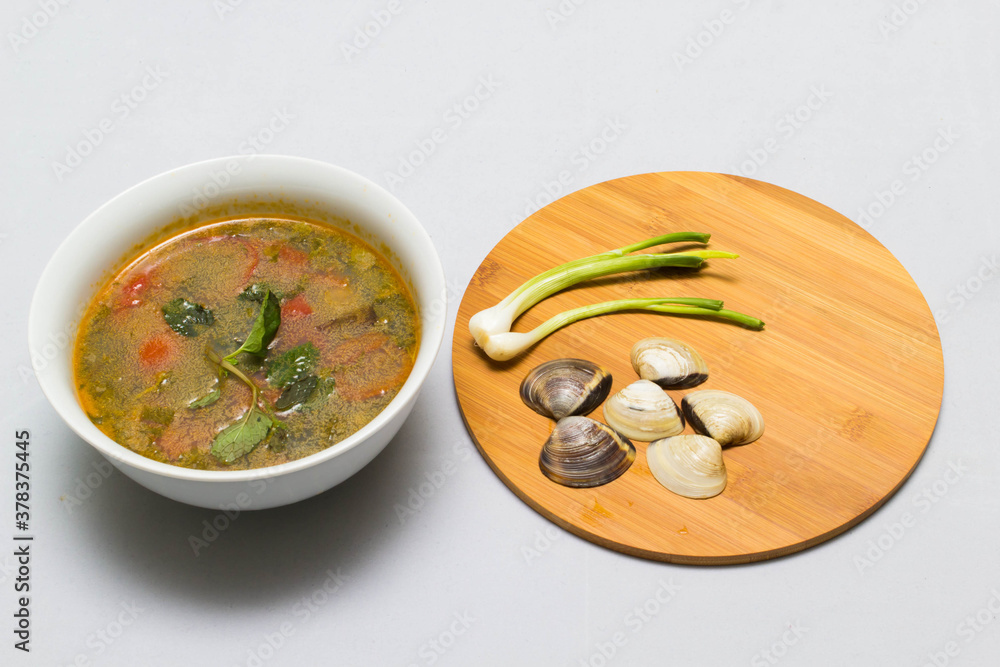 sour clam soup, often served with rice toothless food, cuisine Vietnam ...