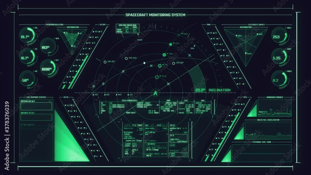 Futuristic radar / Interface / Digital screen / Ultra detailed abstract ...