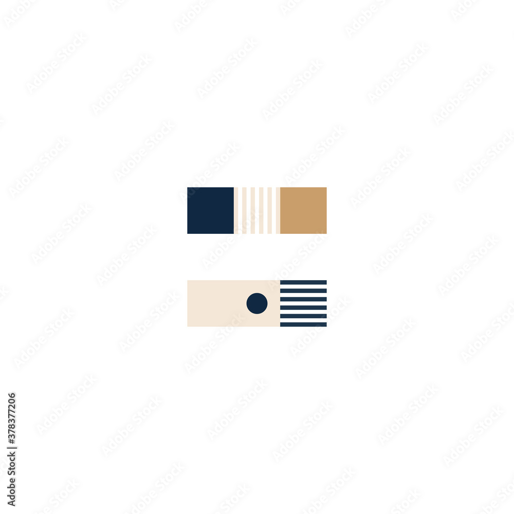 Vector Pixel Art equal sign. Colorful mark Consist of Modules from ...