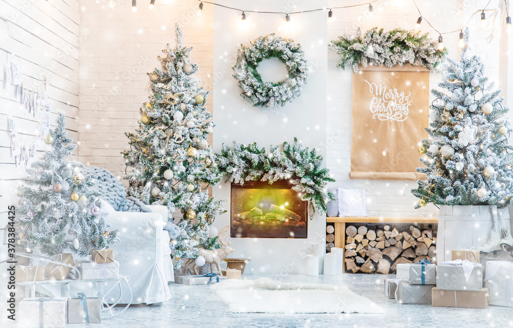 Merry Christmas, Holidays greeting card background. Selective focus ...