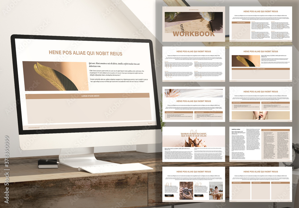 Workbook Design Creator Presentation for Coaches Layout Stock Template ...