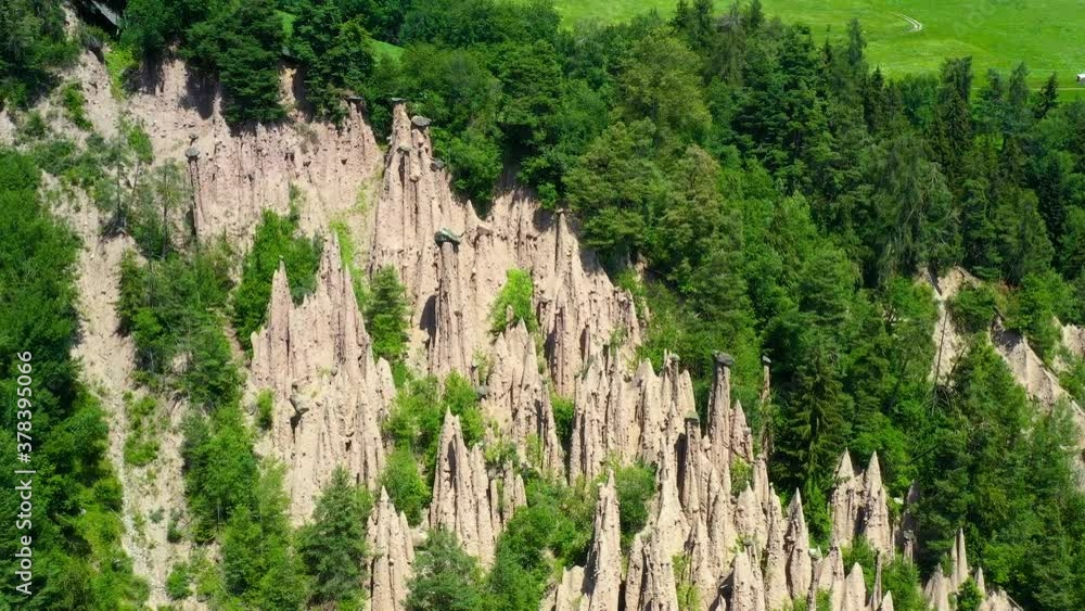 Earth Pyramids of Ritten in south Tyrol in Italy. Beautiful natural ...