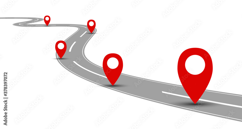 sfondo, strada, tappe, percorso, pause Stock Vector | Adobe Stock