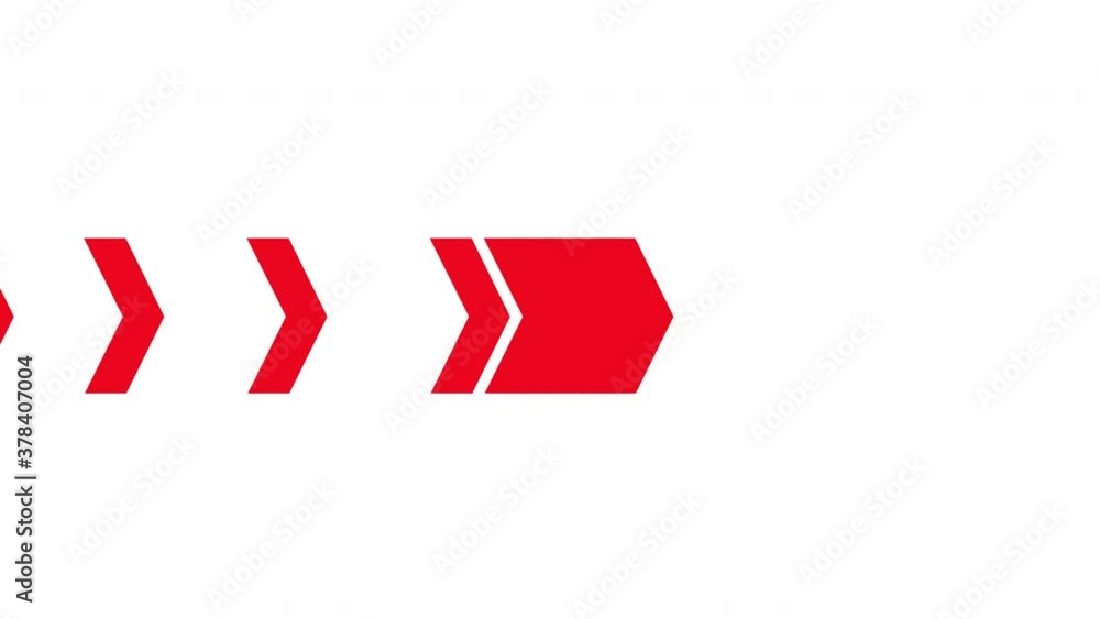 Red arrows animation. Animated arrow signal left and right symbols with ...