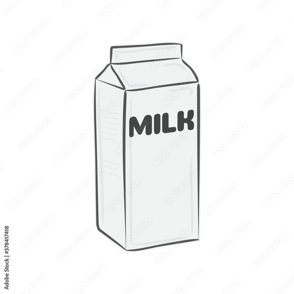 Milk, Milk Icon, Milk Carton, Dairy Beverage Symbol Vector Illustration ...
