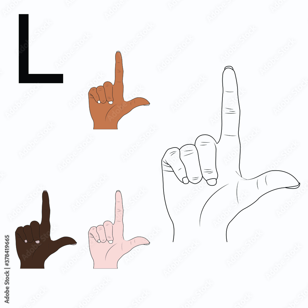 "L" is the twelfth letter of the alphabet in Sign Language, English ...