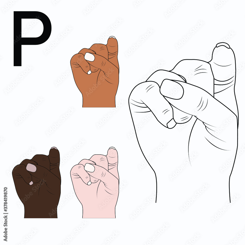 "P" is the sixteenth letter of the alphabet in Sign Language, English ...