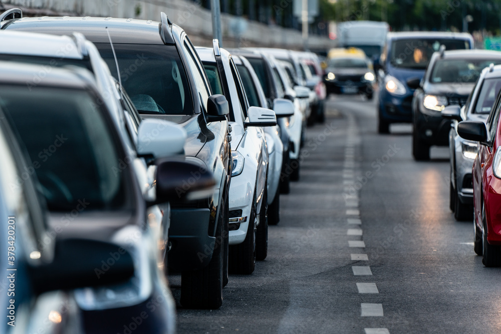 Cars travelling on a road Stock Photo | Adobe Stock