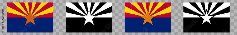 Arizona Flag Colors Black | State Flags | Banner | Symbol | Vector ...